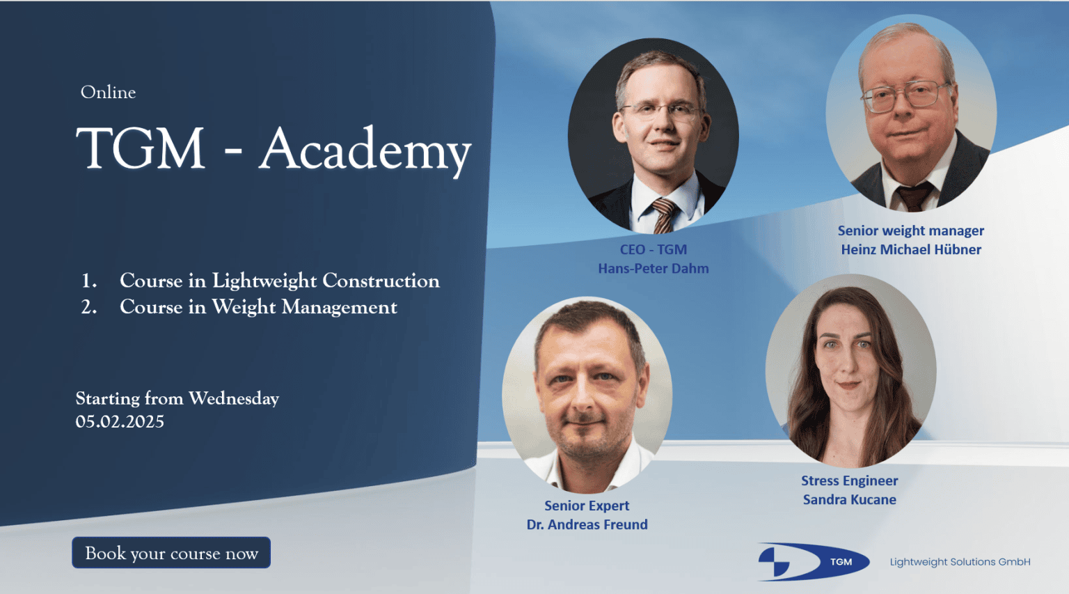 Die TGM-Leichtbauakademie startet! - TGM Lightweight Solutions GmbH